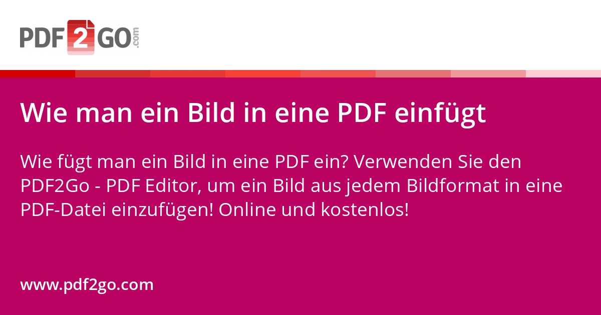 Wie man ein Bild in eine PDF einfügt