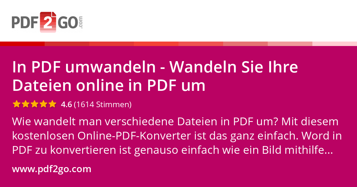 Konvertiere zu PDF - Konvertiere Deine Dateien Zu PDF Online