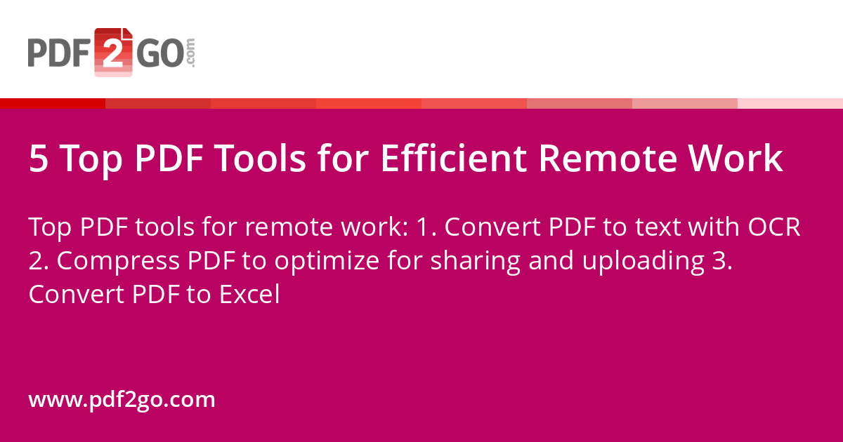 5 Top PDF Tools for Efficient Remote Work