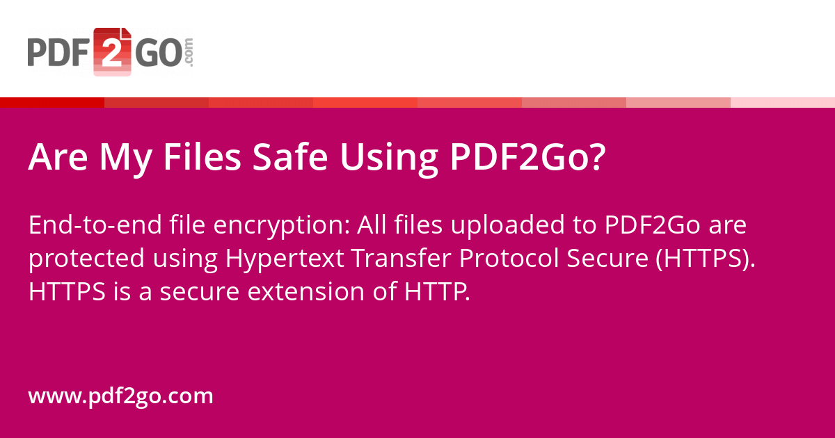 Are My Files Safe Using PDF2Go?