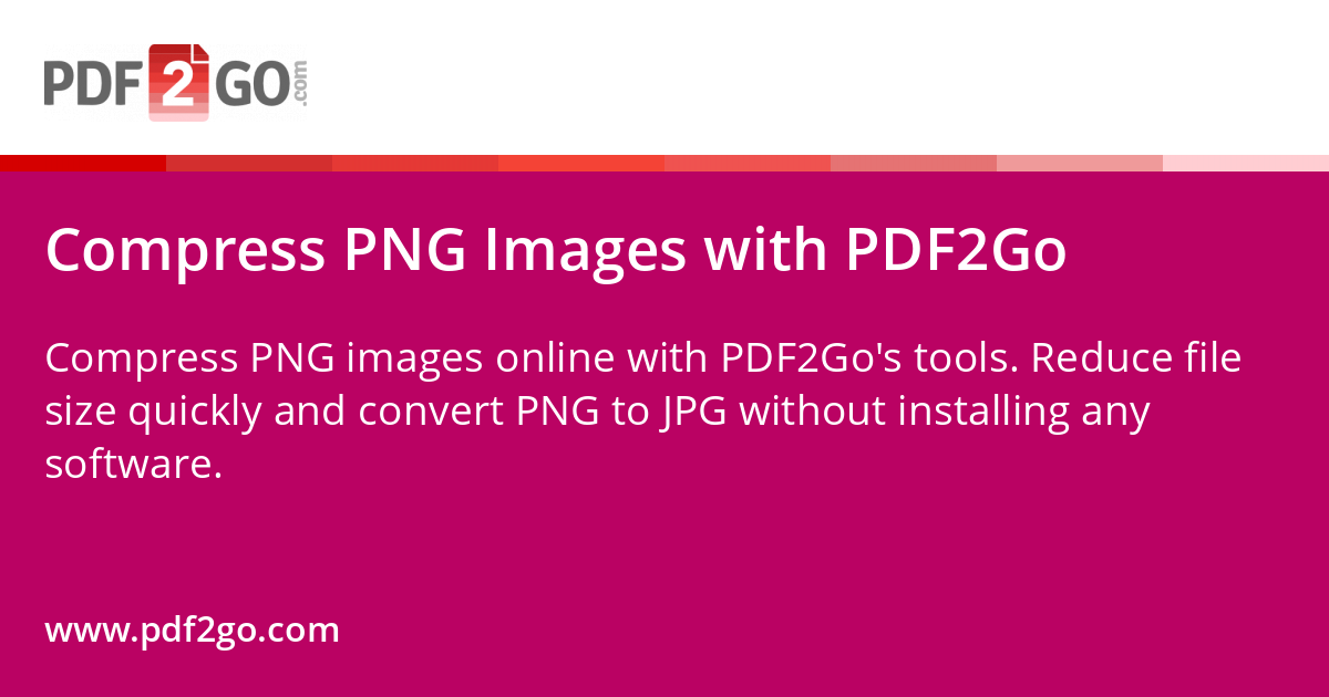 Compress PNG Images with PDF2Go