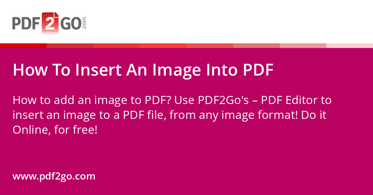 How To Insert An Image Into PDF