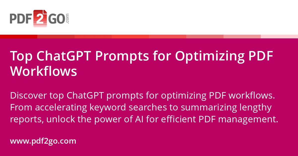 Top ChatGPT Prompts for Optimizing PDF Workflows