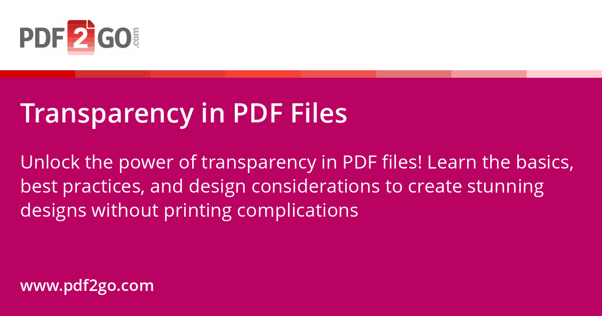 Transparency in PDF Files