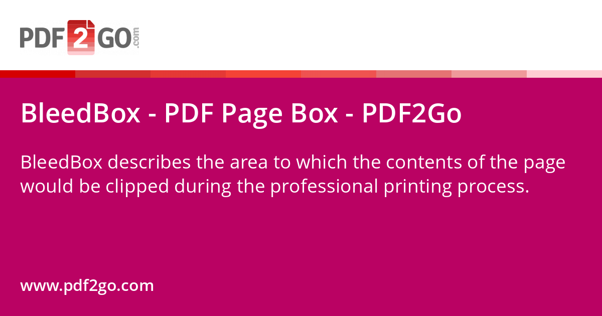 BleedBox - PDF Page Box - PDF2Go