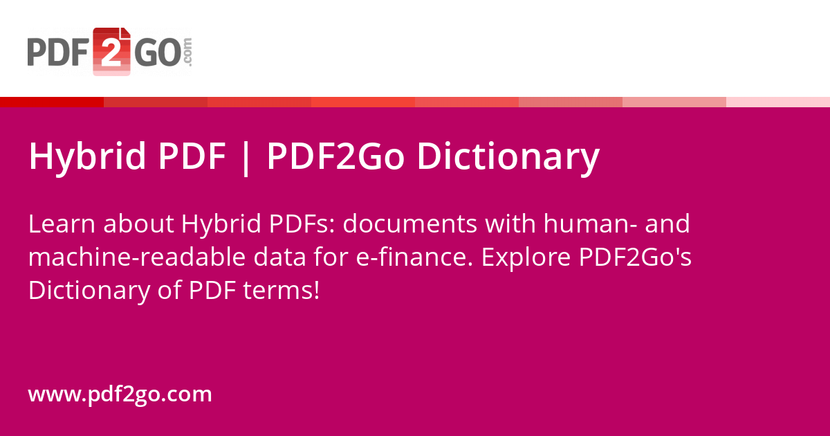 Hybrid PDF | PDF2Go Dictionary