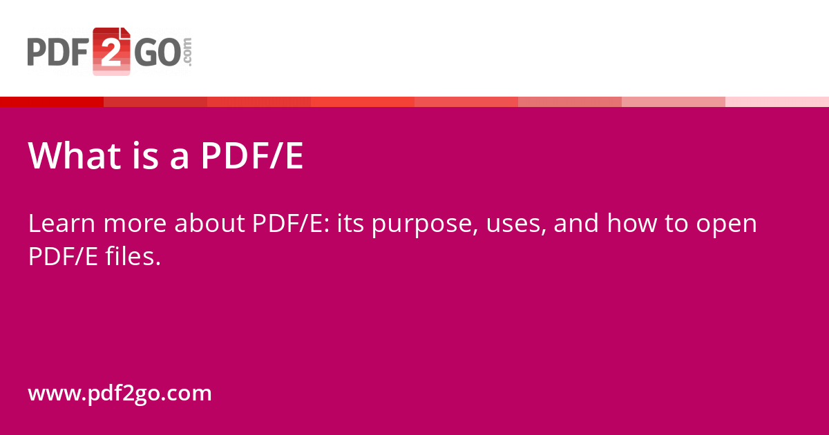 What Is A Pdf E