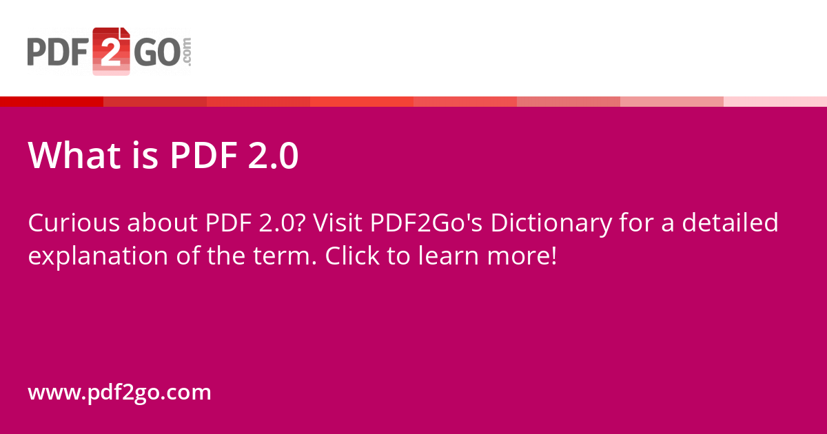 What Is Pdf 2 0