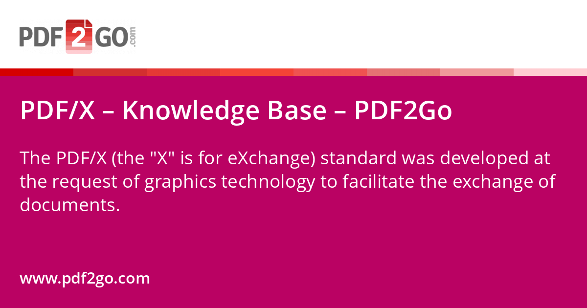 PDF/X – Knowledge Base – PDF2Go