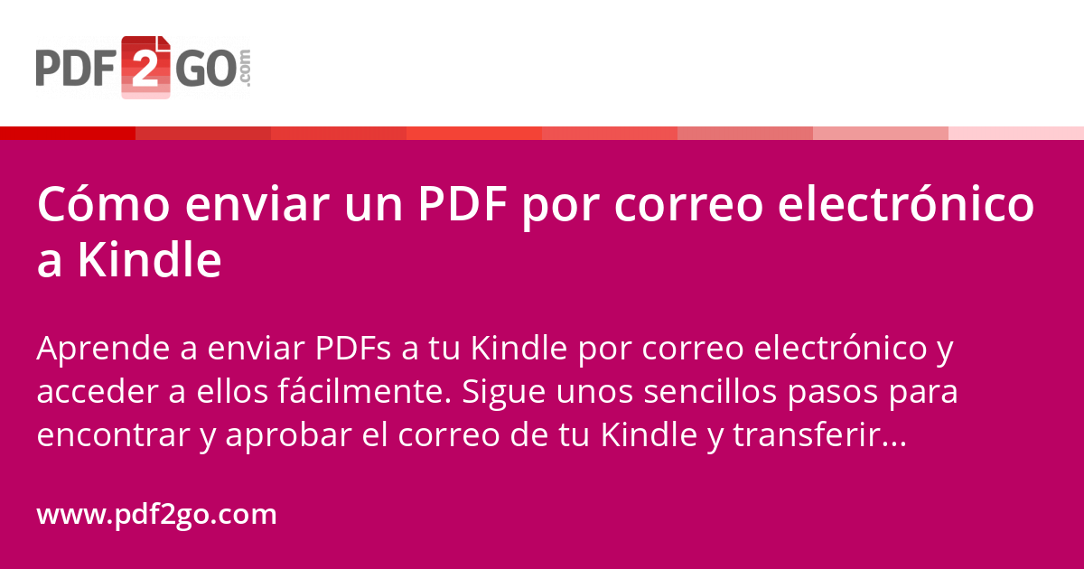 Cómo enviar un PDF por correo electrónico a Kindle