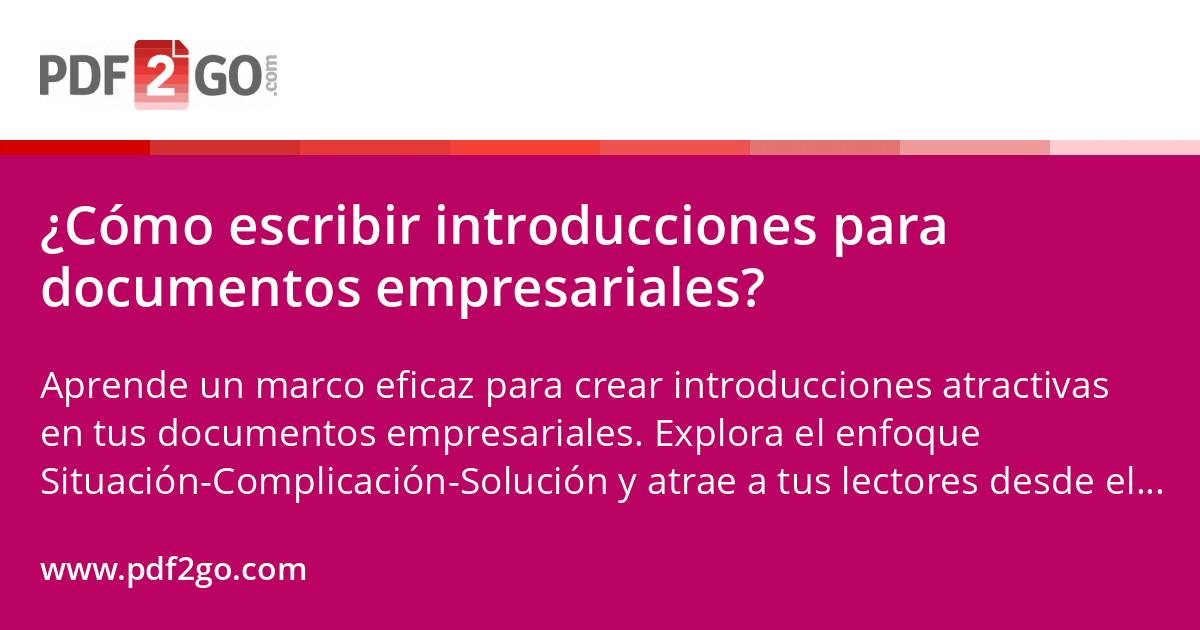 ¿Cómo escribir introducciones para documentos empresariales?