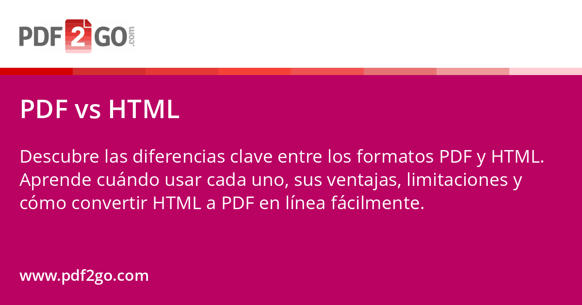 PDF vs HTML