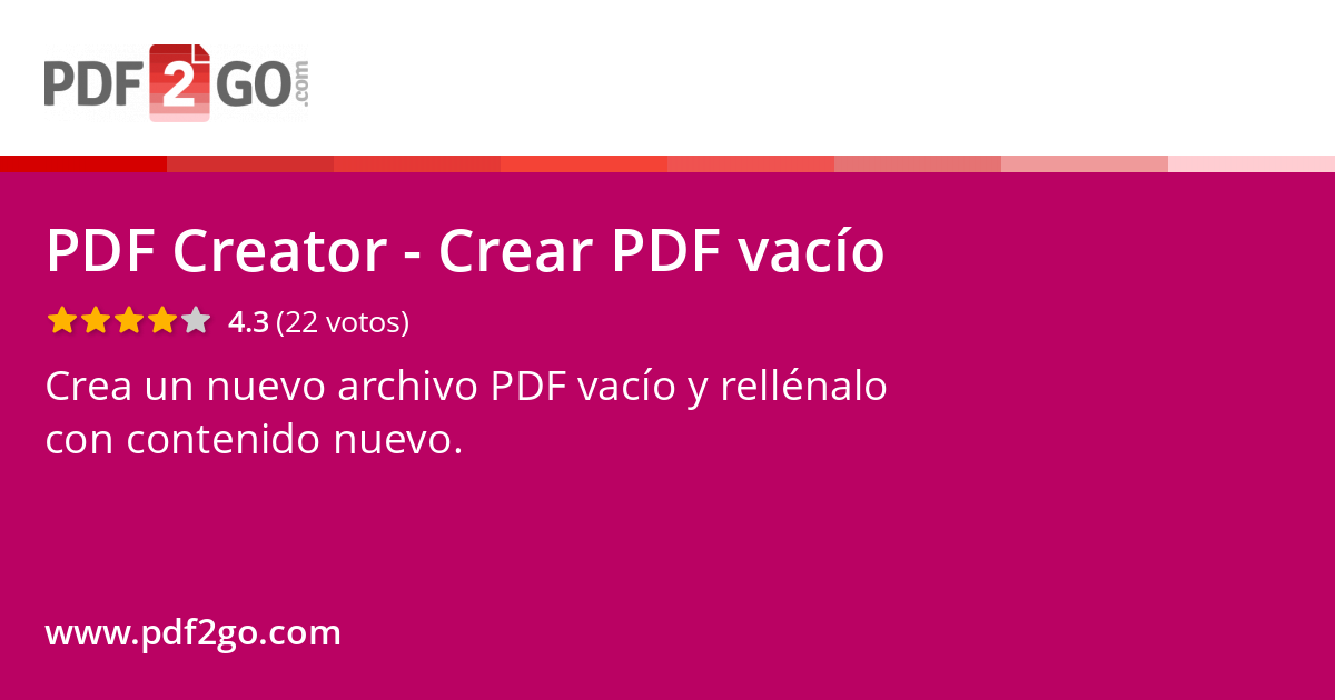 Crear Pdf Eledo PDF Generator