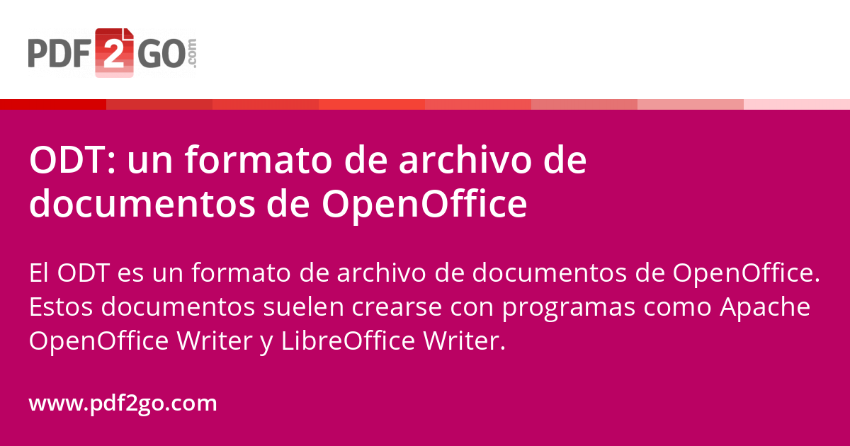 ODT: un formato de archivo de documentos de OpenOffice
