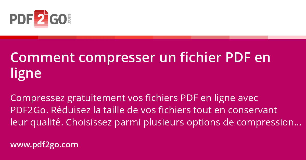 Comment compresser un fichier PDF en ligne