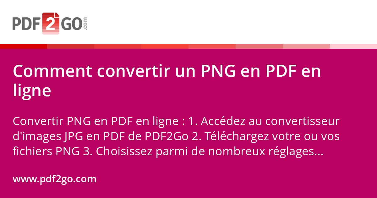 Comment convertir un PNG en PDF en ligne