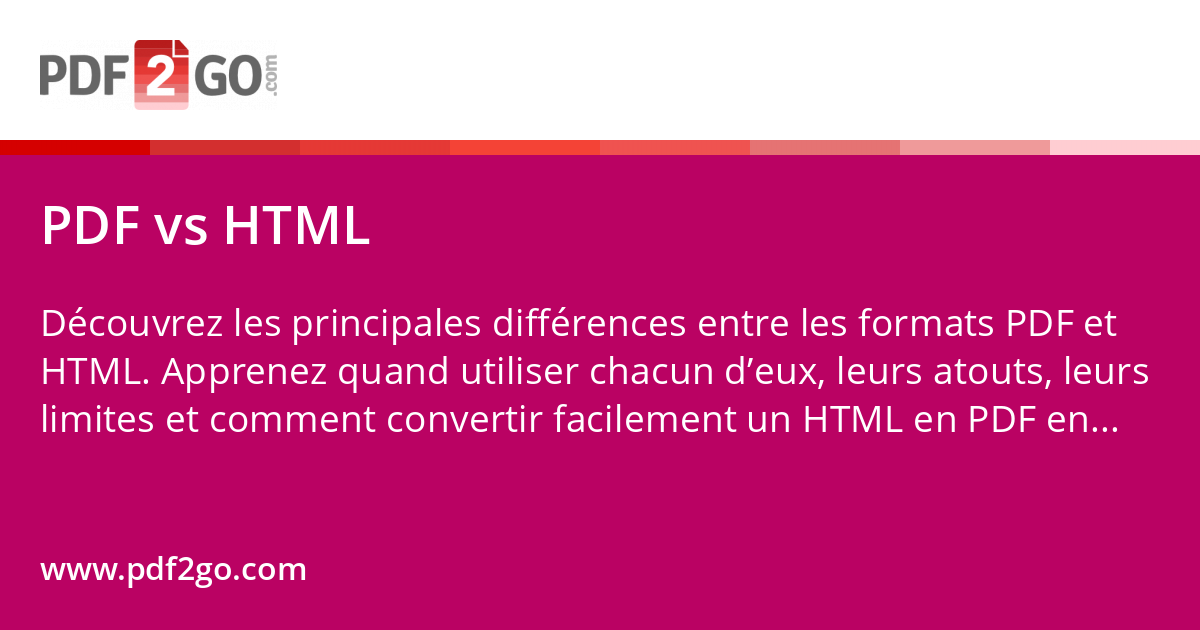 PDF vs HTML