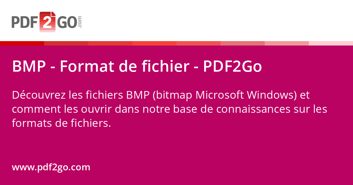 BMP - Format de fichier - PDF2Go