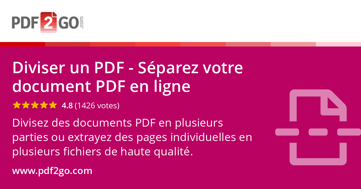 Scinder PDF - scindez votre document PDF en ligne