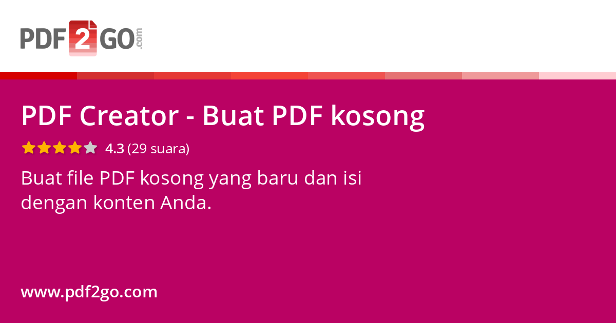PDF Creator - Buat PDF kosong