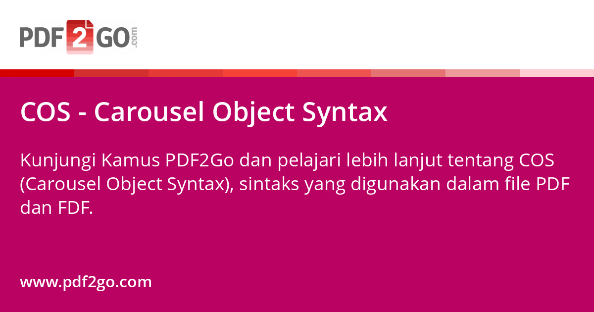 COS - Carousel Object Syntax