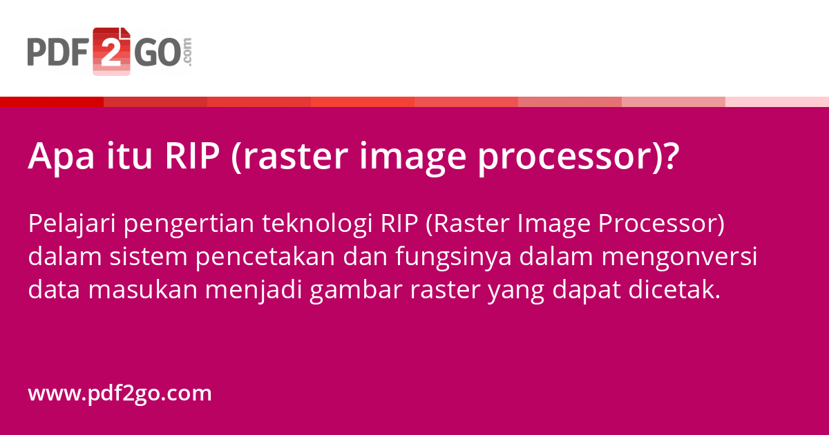 Apa itu RIP (raster image processor)?