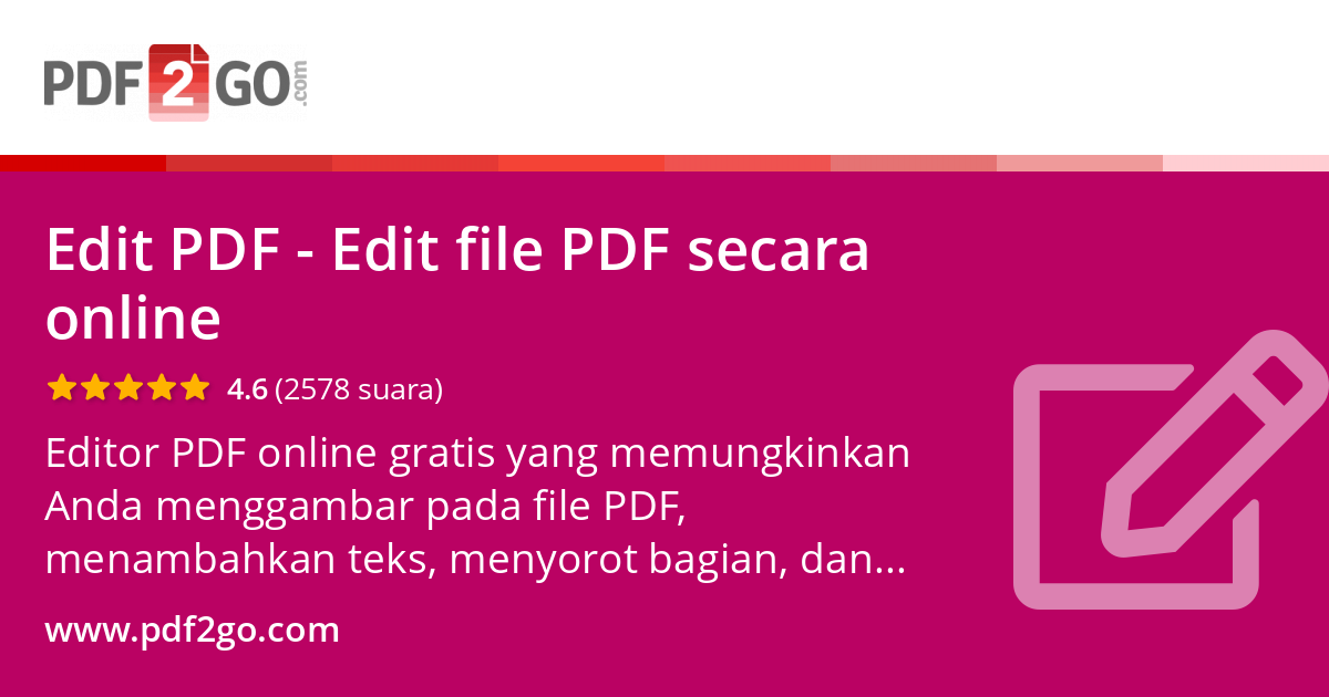 Edit PDF - Edit file PDF secara online