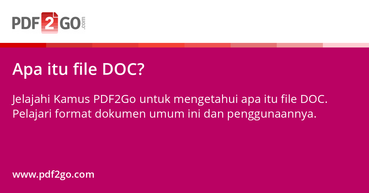 Apa itu file DOC?