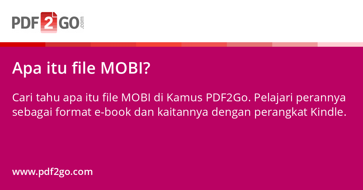 Apa itu file MOBI?