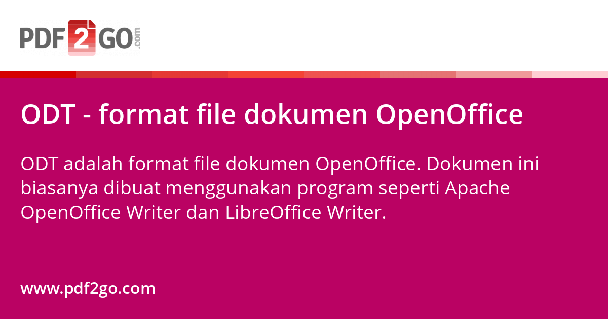 ODT - format file dokumen OpenOffice