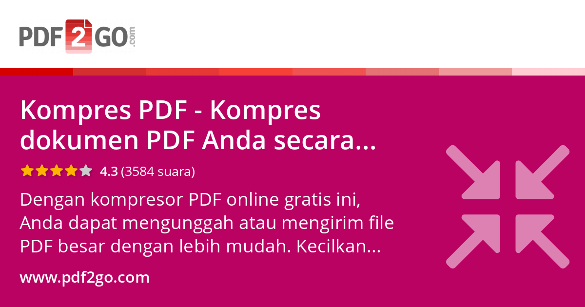 Kompres PDF - Kompres dokumen PDF Anda secara online