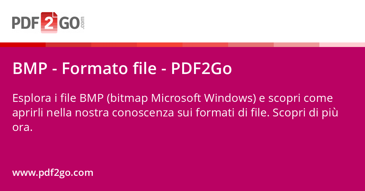 BMP - Formato file - PDF2Go