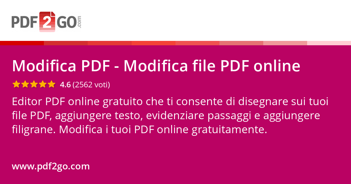 Modifica PDF - Modifica file PDF online