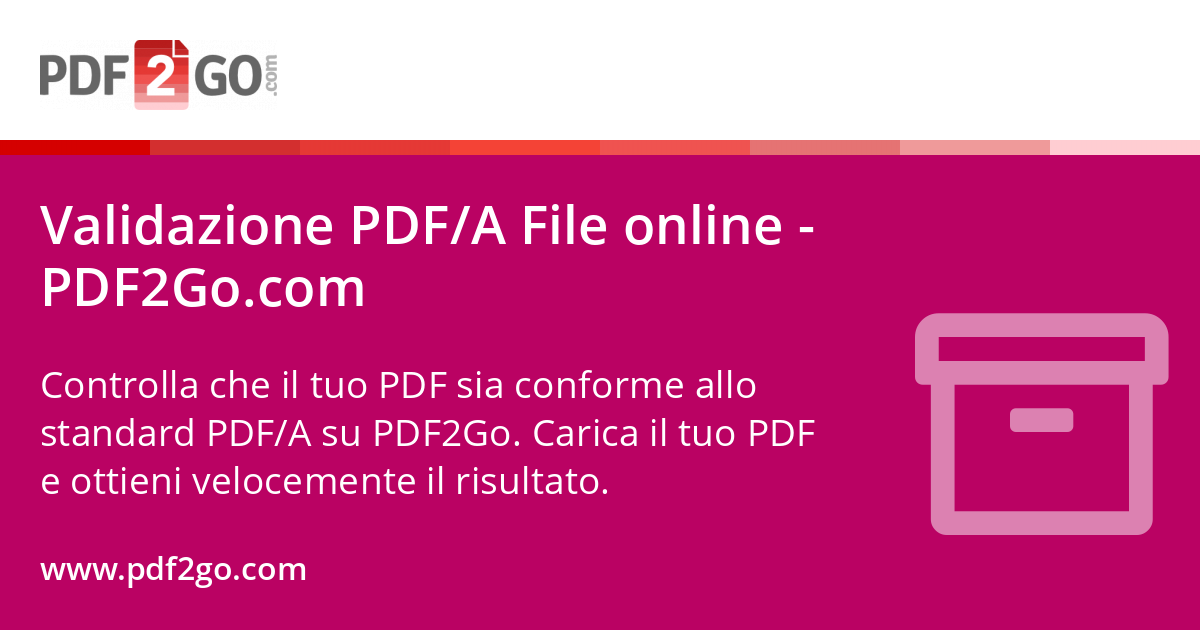 Validazione PDF/A File online - PDF2Go.com