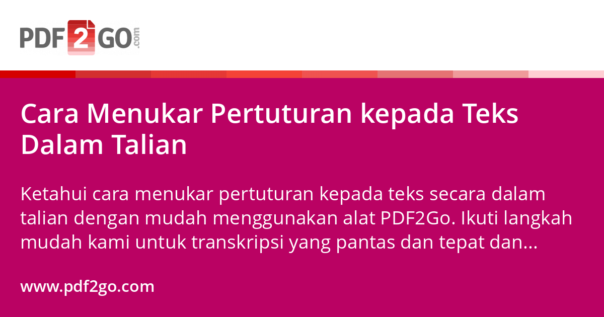 Cara Menukar Pertuturan kepada Teks Dalam Talian