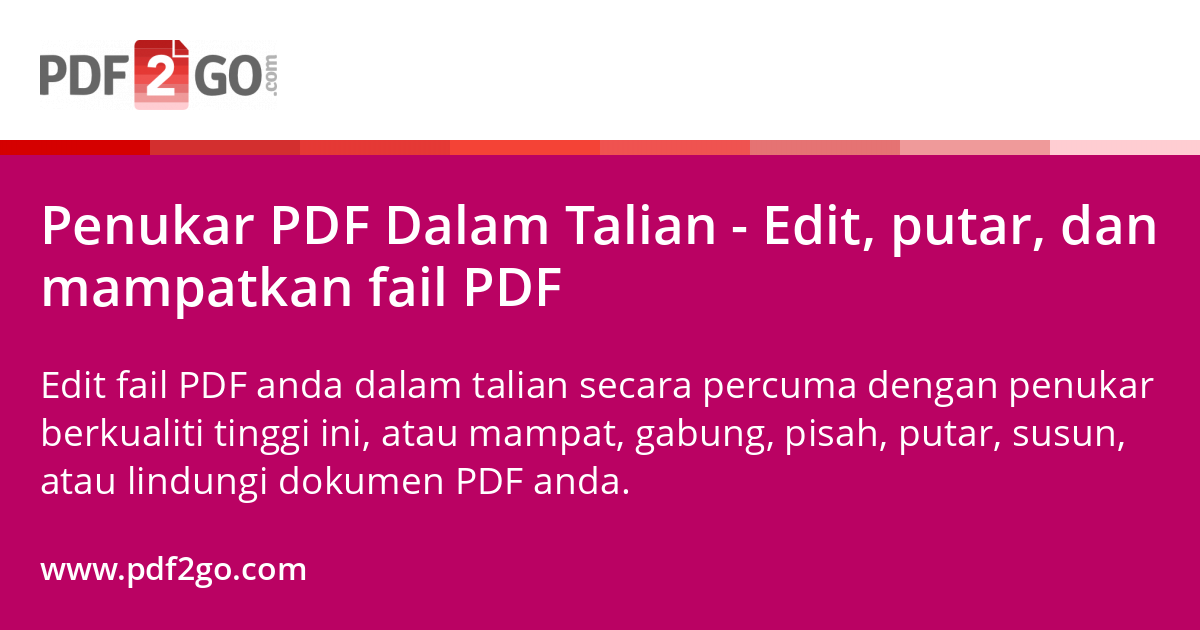 Edit PDF - Sunting fail PDF dalam talian