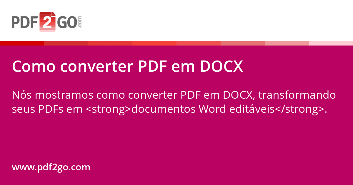 Como converter PDF em DOCX