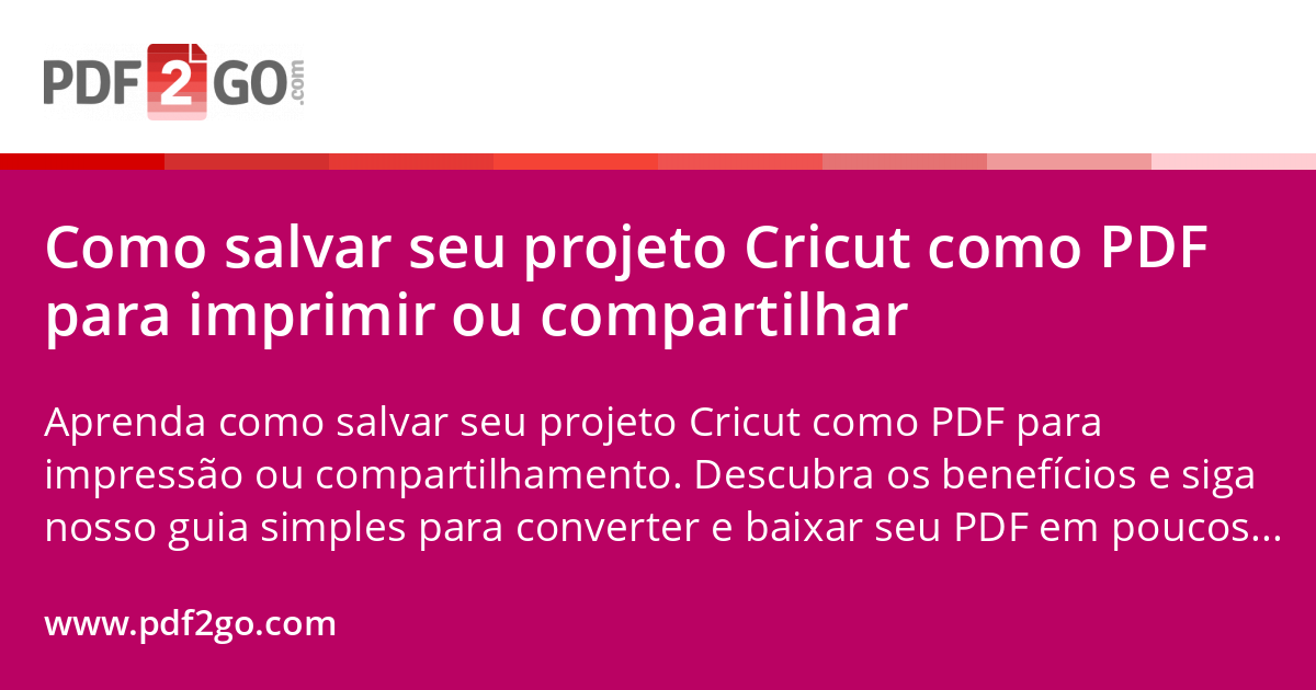 Como salvar seu projeto Cricut como PDF para imprimir ou compartilhar